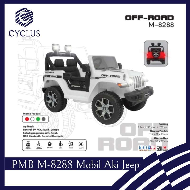Promo Instan - Mobil Aki Jeep PMB M-8288 M8288 OFF ROAD Mainan Anak ...