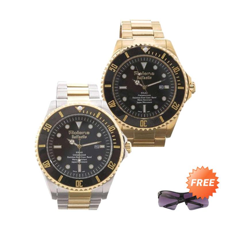 Promo Rolens Solar Watch Jam Tangan Pria - Gold [Original] Diskon 10% ...