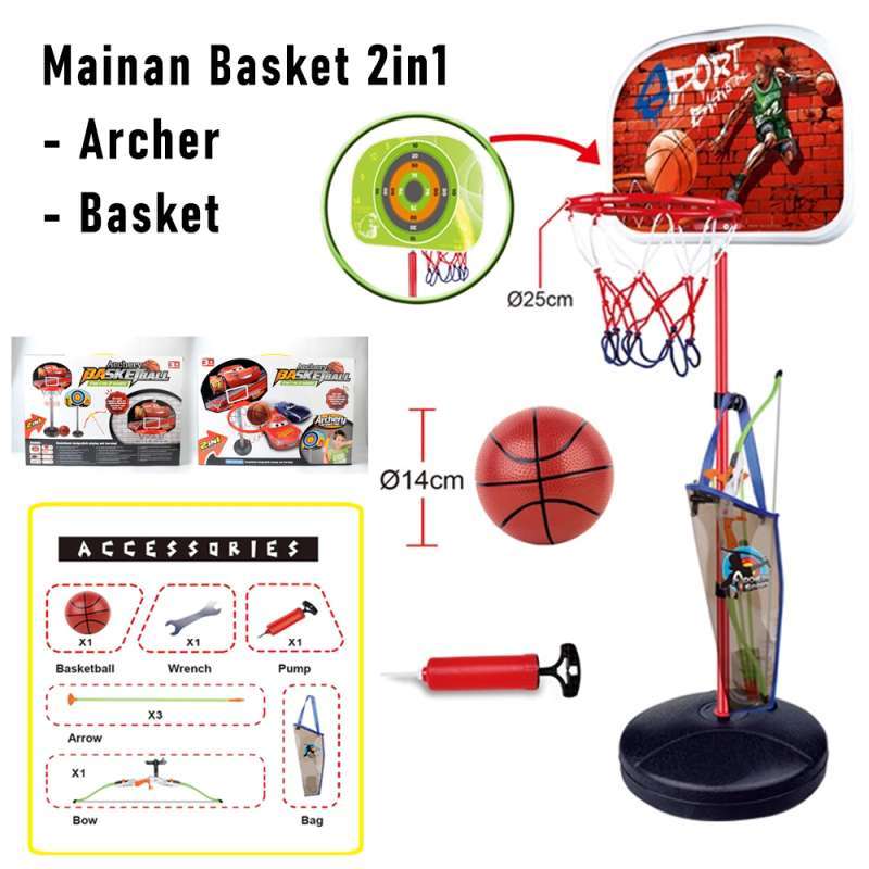 Promo Mainan Ring Basket 2in1 Archery Basketball - Busur Panah Olahraga ...