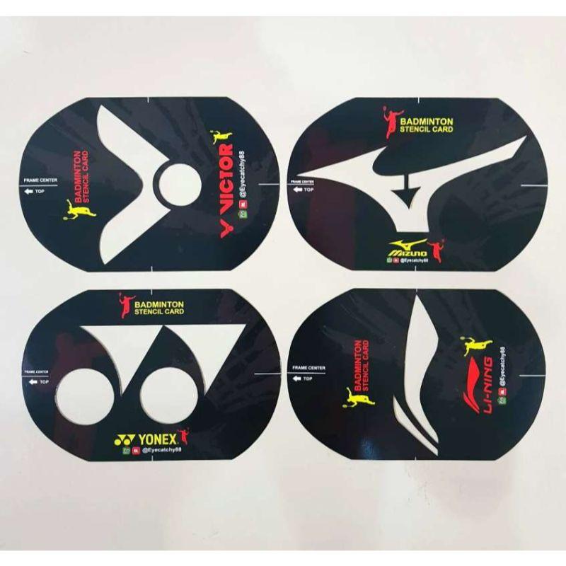Jual Badminton Raket Stencil Card/ Logo Raket/ Cetakan Raket/ Racket ...