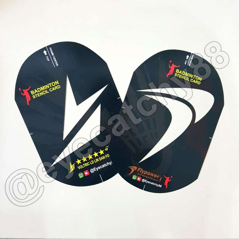 Jual Badminton Raket Stencil Card/ Logo Raket/ Cetakan Raket/ Racket ...