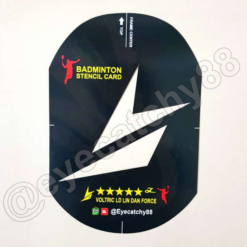 Jual Badminton Raket Stencil Card/ Logo Raket/ Cetakan Raket/ Racket ...