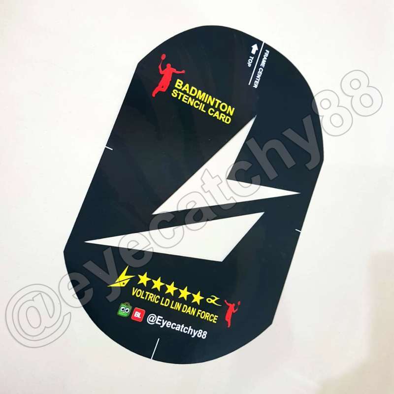 Jual Badminton Raket Stencil Card/ Logo Raket/ Cetakan Raket/ Racket ...