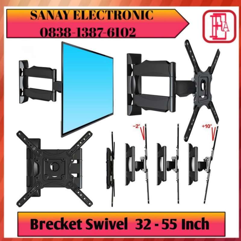 Promo Bracket Tv Led, Brecket Tv Nb P4 Swivel 32 40 43 49 50 55 Inch ...