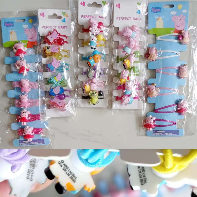 Jual Jepit Peppa Pig Karet Rambut Import Kartun Babi Accessories Anak ...
