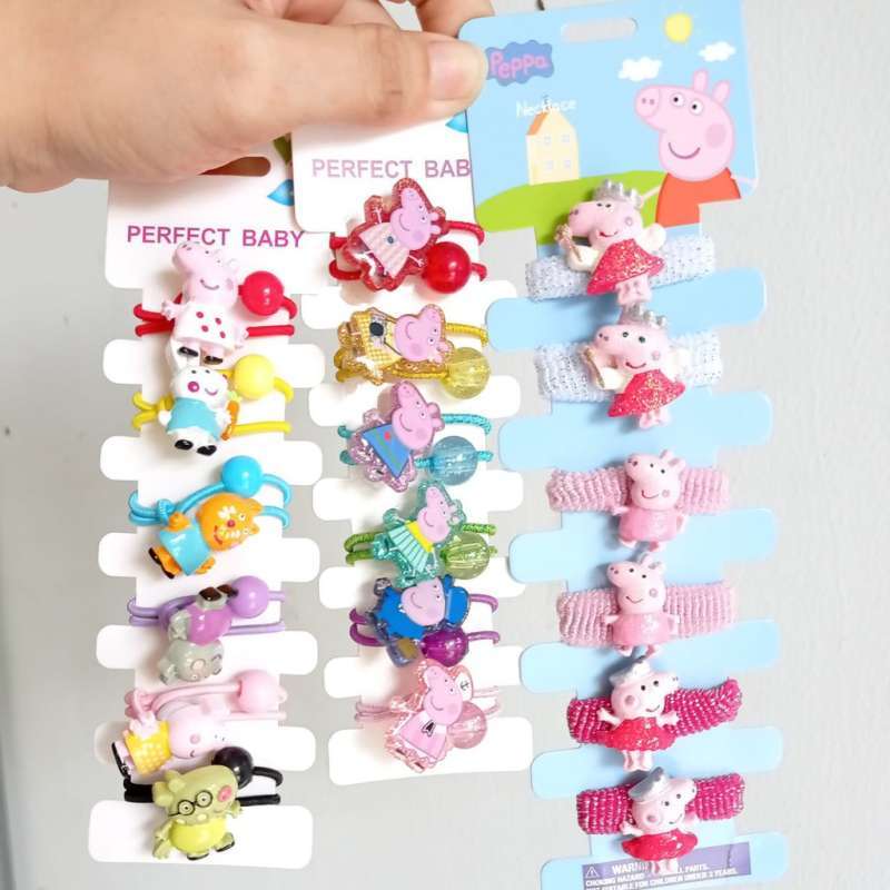 Jual Jepit Peppa Pig Karet Rambut Import Kartun Babi Accessories Anak ...