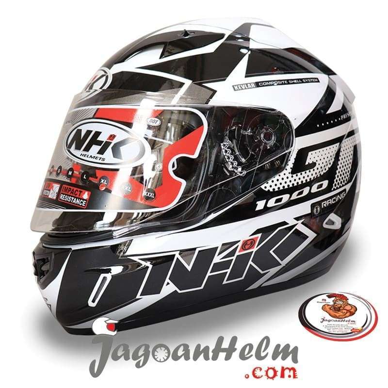 Jual NHK Helm GP1000 STAR | GP-1000 White -Silver | GP 1000 Double ...