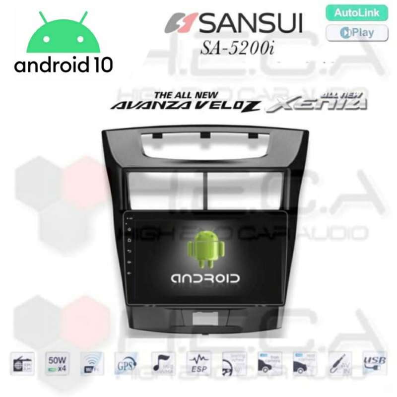 Jual SANSUI SA-5200i OEM New Avanza & New Xenia Android 9 Double Din ...