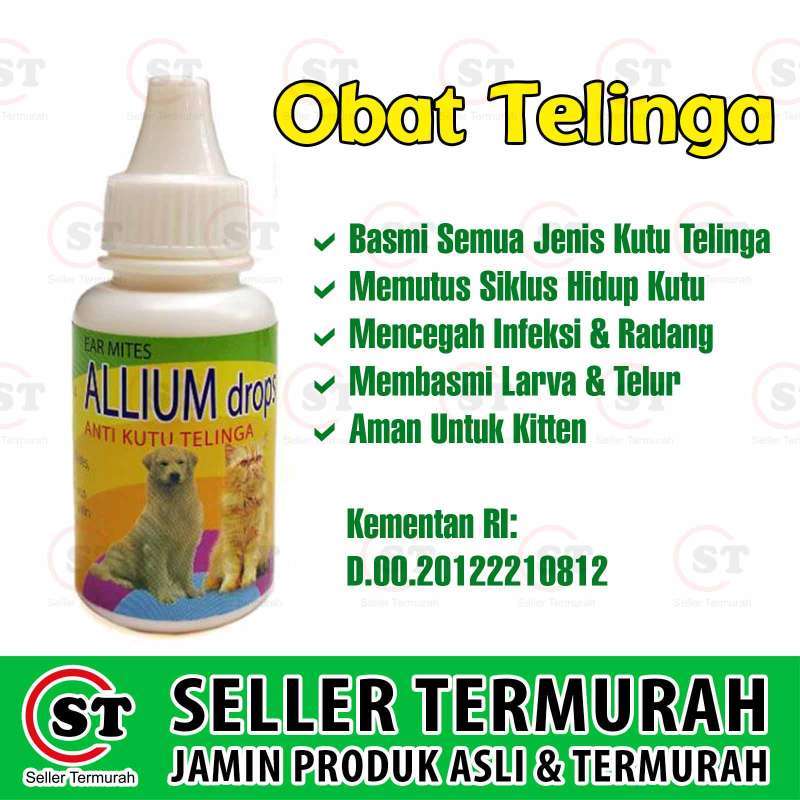 Jual Allium Drop 30ml / Obat Kutu Earmite Tetes / Ear Mites Kuping ...