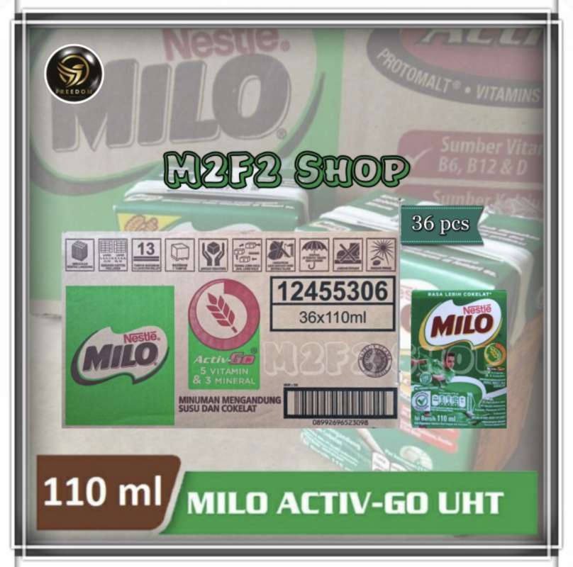 Promo Susu Milo Kotak Cokelat ACTIVE GO UHT - 110 ml (Kemasan Karton) Diskon 15% di Seller M2F2 ...