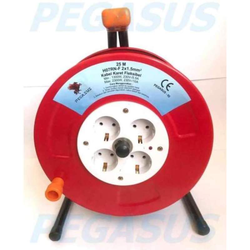 Jual Kabel Roll Besi 25 meter Warna Merah Kecil - Dengan Kabel Pegasus ...