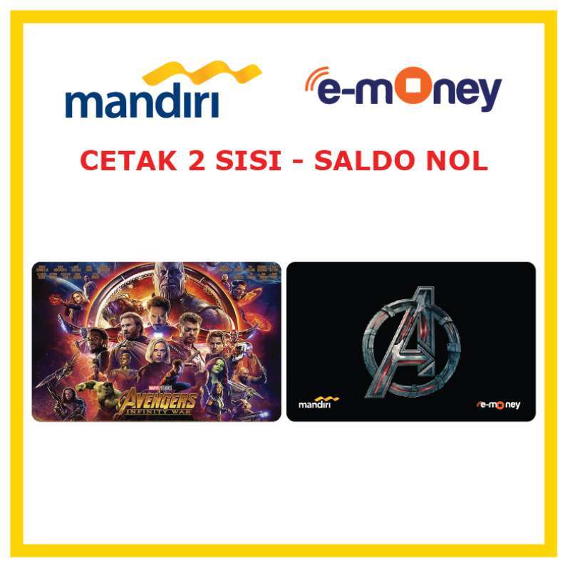 Jual Kartu MANDIRI E-MONEY Avengers 27 Anime etoll Custom Emoney ...