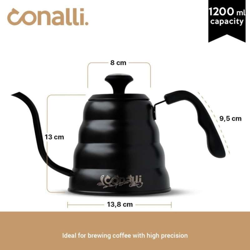 Jual Teko Leher Angsa Teflon 1.2 liter Dengan Thermometer Gooseneck ...