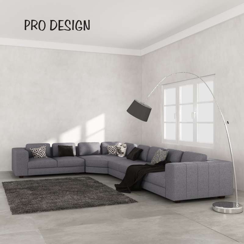 Promo Pro Design Mal Sofa Modular Sudut Fabric - Grey Diskon 24% Di ...