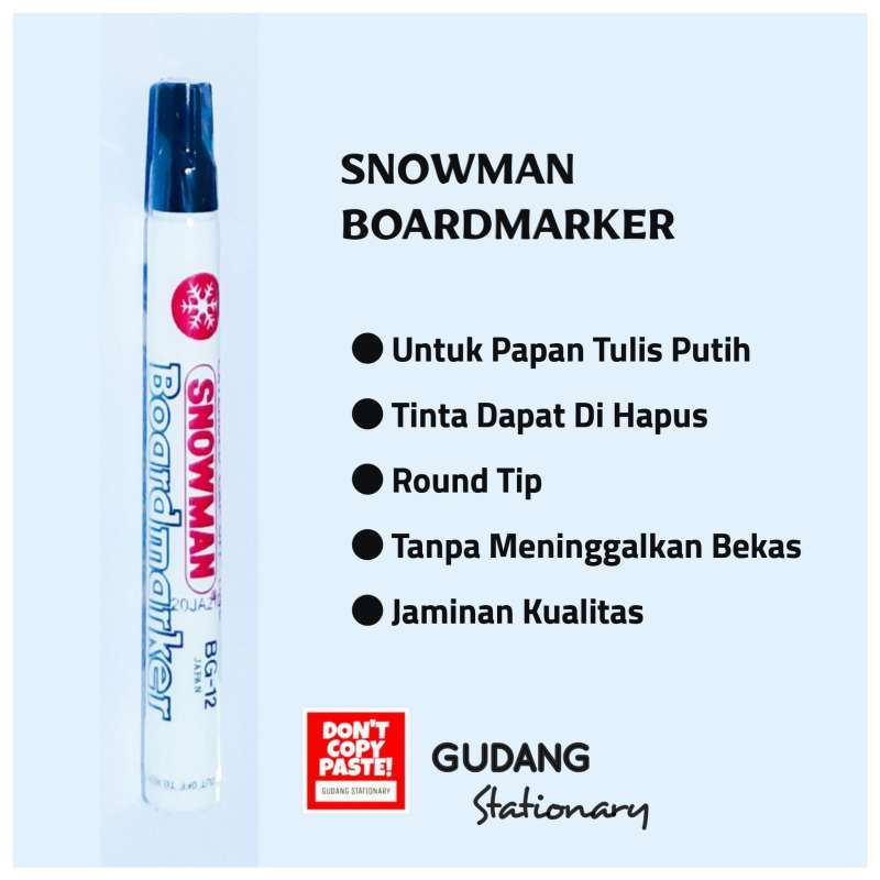 Spidol Snowman Hitam 🔥 - Terlengkap & Harga Terbaru Juni 2026