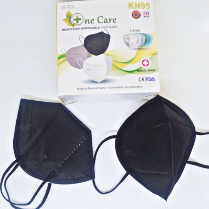 Promo ONE CARE KN95 MASKER WARNA HITAM 1 BOX ISI 10 PCS Diskon 35% di ...