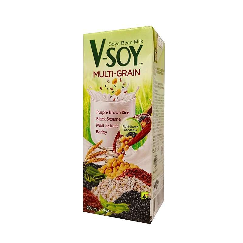 Promo V-SOY Multi-grain Soya Bean Milk RTD - 200ml Tetra Pack Diskon 12 ...