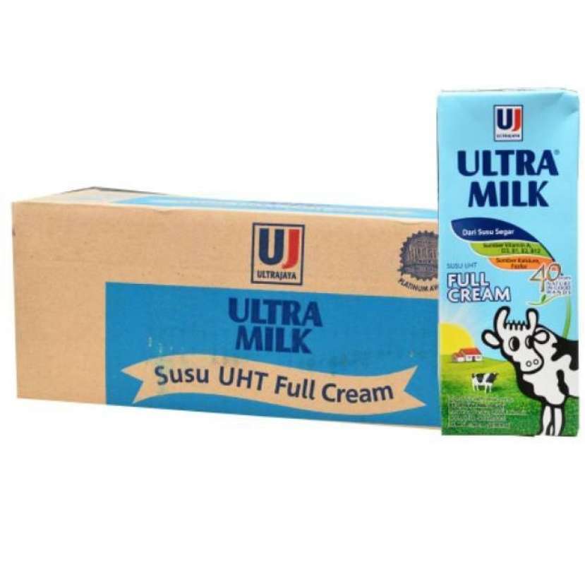 Jual Susu Ultra FULL CREAM / BIRU 200ml 1 dus di Seller Toko Titi ...