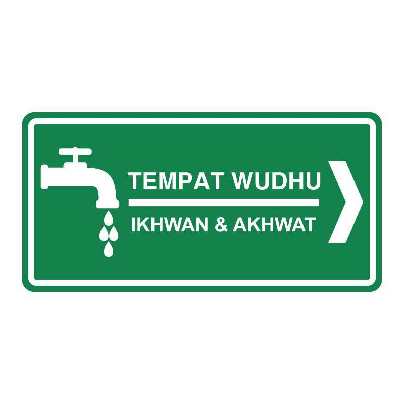 Jual RAMBU - RAMBU AKRILIK TEMPAT WUDHU IKHWAN & AKHWAT 15X30CM SIGNAGE ...