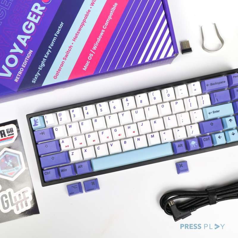 Jual Voyager68 Retro Edition 65% Mechanical Wireless Keyboard By Press ...