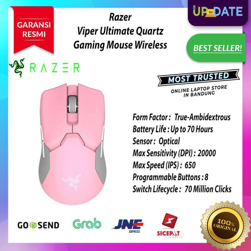 Jual Razer Viper Ultimate Quartz with Charging Dock - Wireless Gaming ...