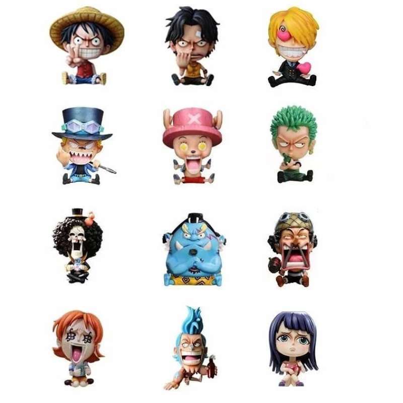 Jual RARE Action figure One Piece mini GK strawhat pirates crew cute ...