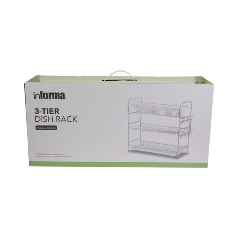 Jual INFORMA - RAK PIRING - VALCO 3 TIER DISH RACK TRANSPARENT di ...