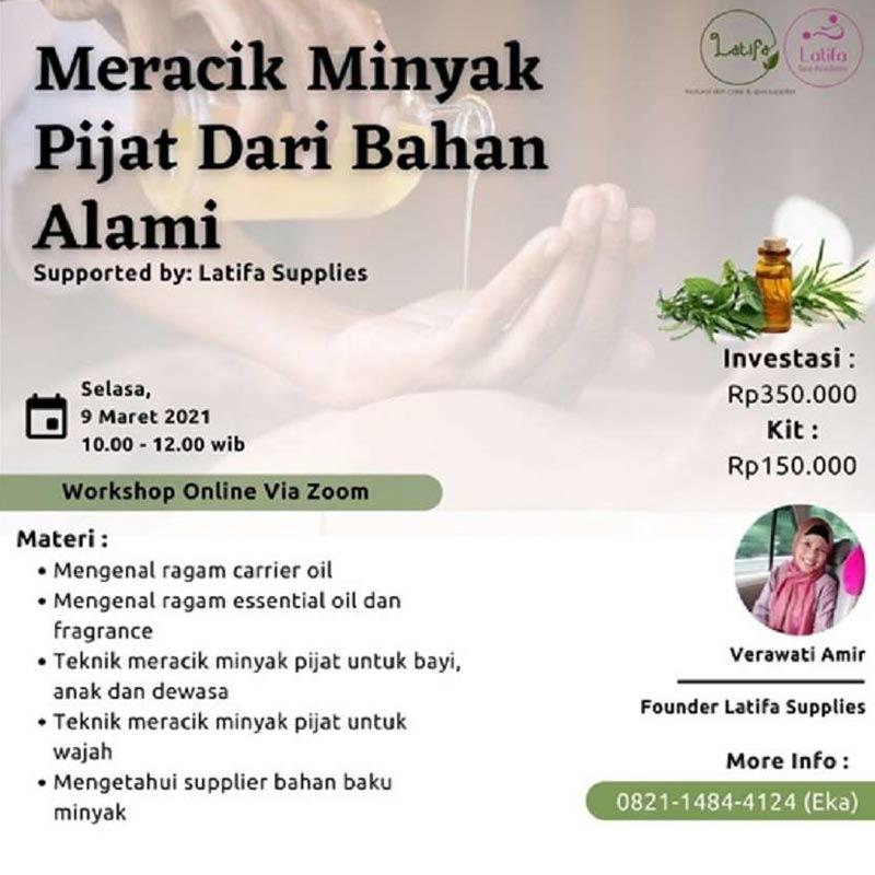 Jual Kelas Online Meracik Minyak Pijat Dari Bahan Alami di Seller ...