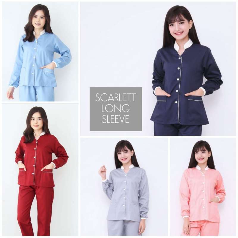Promo Renne Baju Suster Lengan Panjang Scarlett Navy / Seragam Suster ...