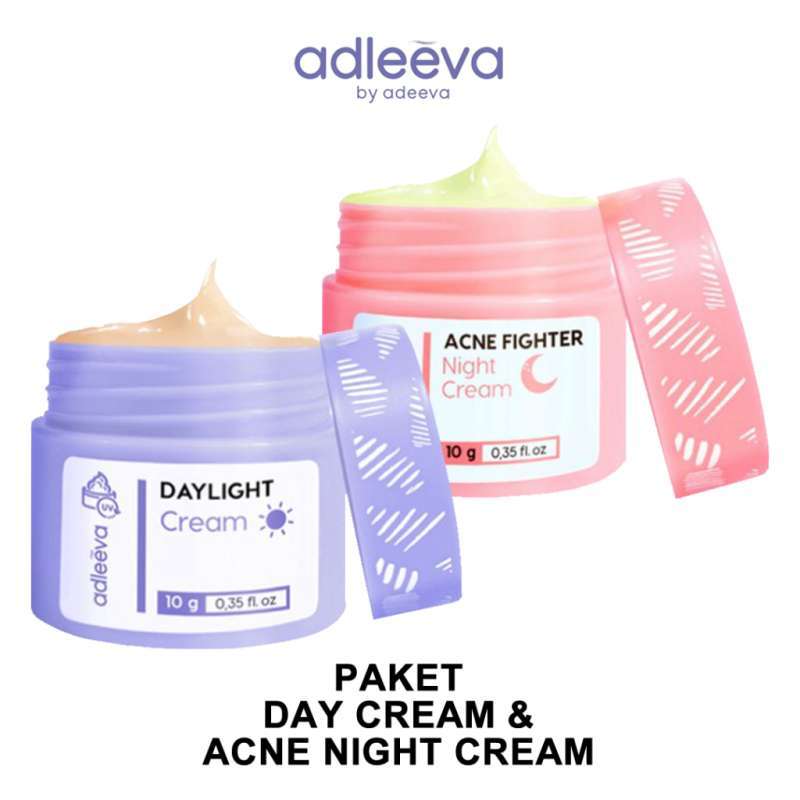 Jual ADLEEVA BY ADEEVA PAKET CREAM DAYLIGHT CREAM & ACNE FIGHTER NIGHT ...