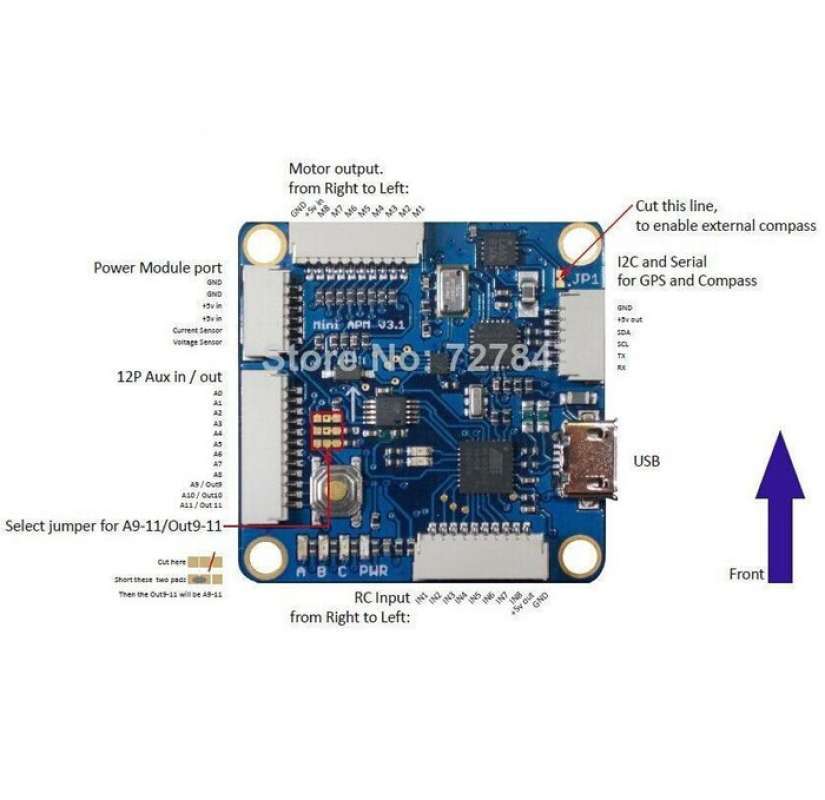 Jual MiniAPM Mini APM V3.1 Controller For ArduPilot External APM Flight ... Jual MiniAPM Mini APM V3.1 Controller For ArduPilot External APM Flight ...