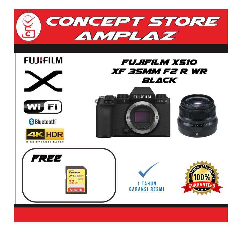Promo FUJISHOPid Fujifilm XS10 X-S10 Body with XF 35mm F2 R WR Fuji ...
