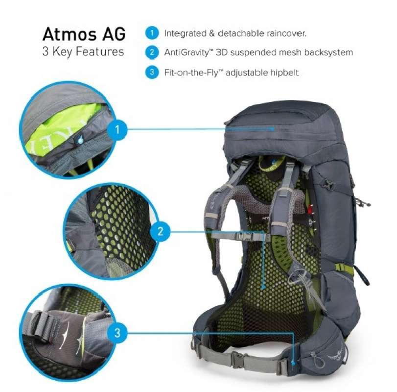 Jual Tas Gunung Osprey Atmos 65 Ag Di Seller Mapletree Store - Paledang, Kota Bogor | Blibli