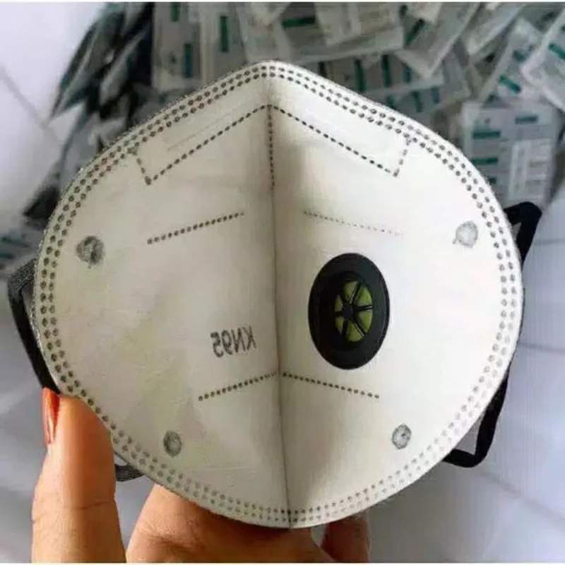Jual Masker Kesehatan Kn95 Respirator Filter Valve Warna Hitam Putih ...