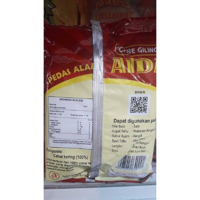 Jual Cabe Bubuk AIDA Bubuk Cabe Giling Bubuk Cabai AIDA 250gr di Seller ...