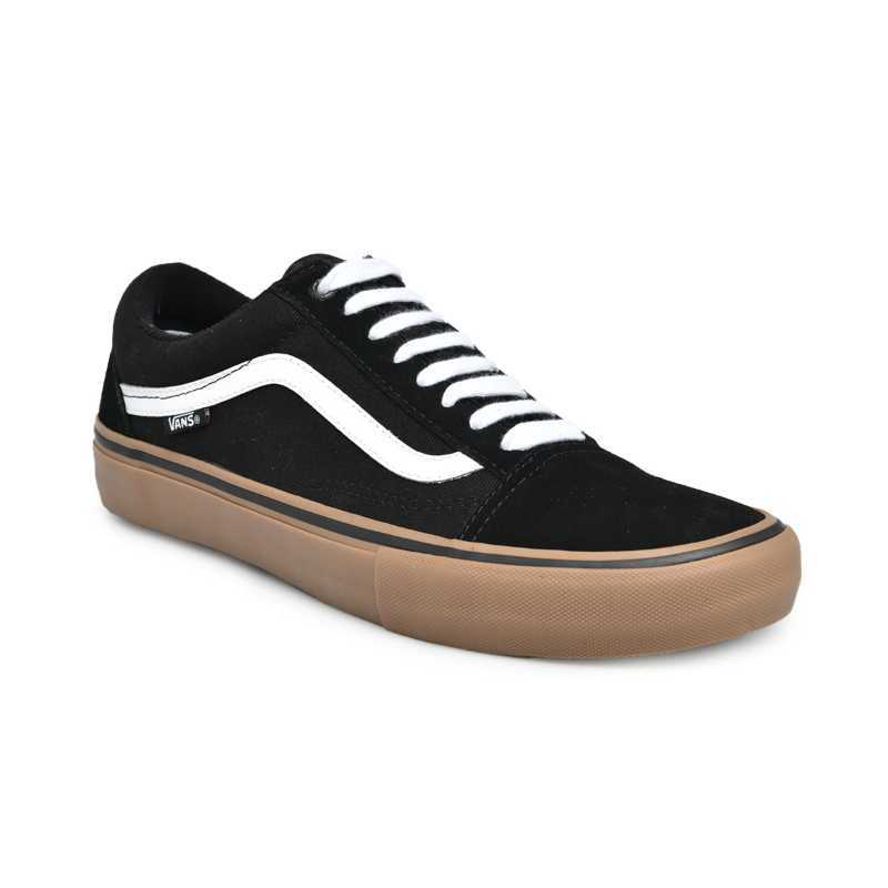 Jual Vans Mn Old Skool Pro Sepatu Sneaker Pria - Black/white/medium Gum ...