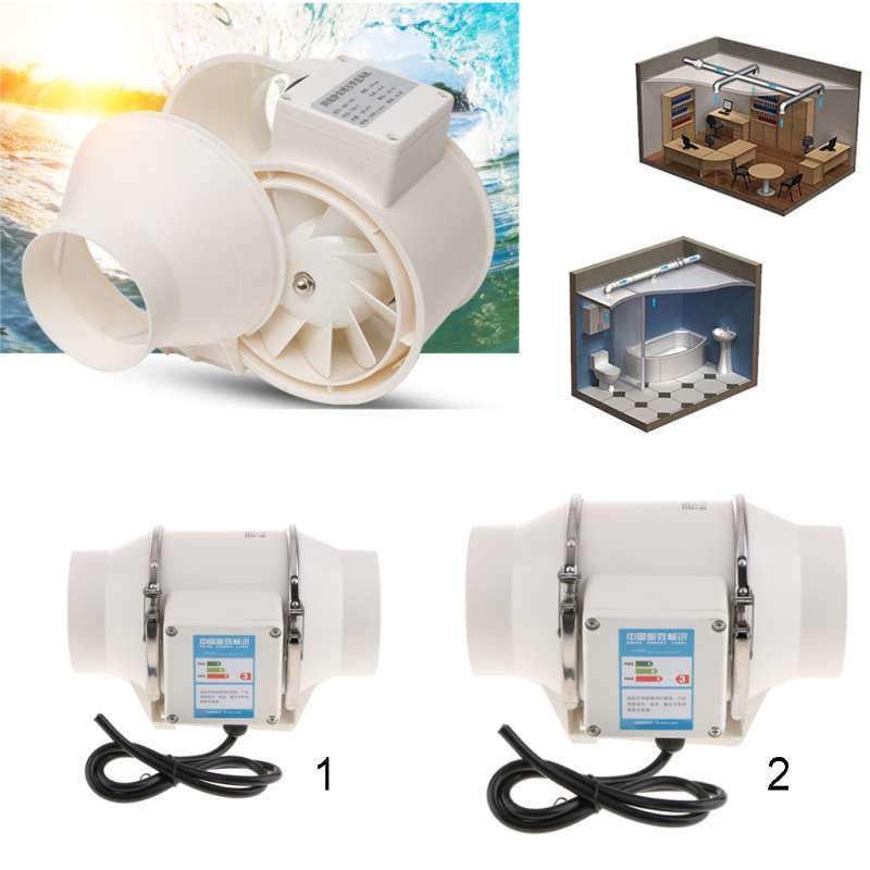 Promo 4'' 220V Inline Fan with Exhaust Hose Set Built-in Thermal ...