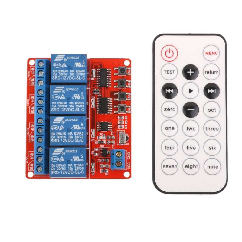 Promo 12V 4CH Channel IR Infrared Wireless Remote Control Learning ...