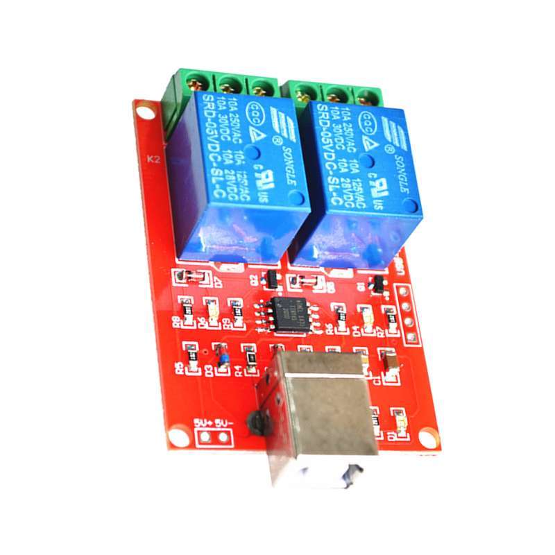 Jual Dc 5v 2 Channel Relay Module Drive Free Computer Usb Control ...