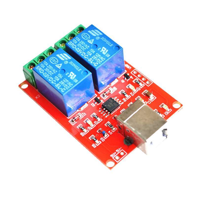 Jual Dc 5v 2 Channel Relay Module Drive Free Computer Usb Control ...