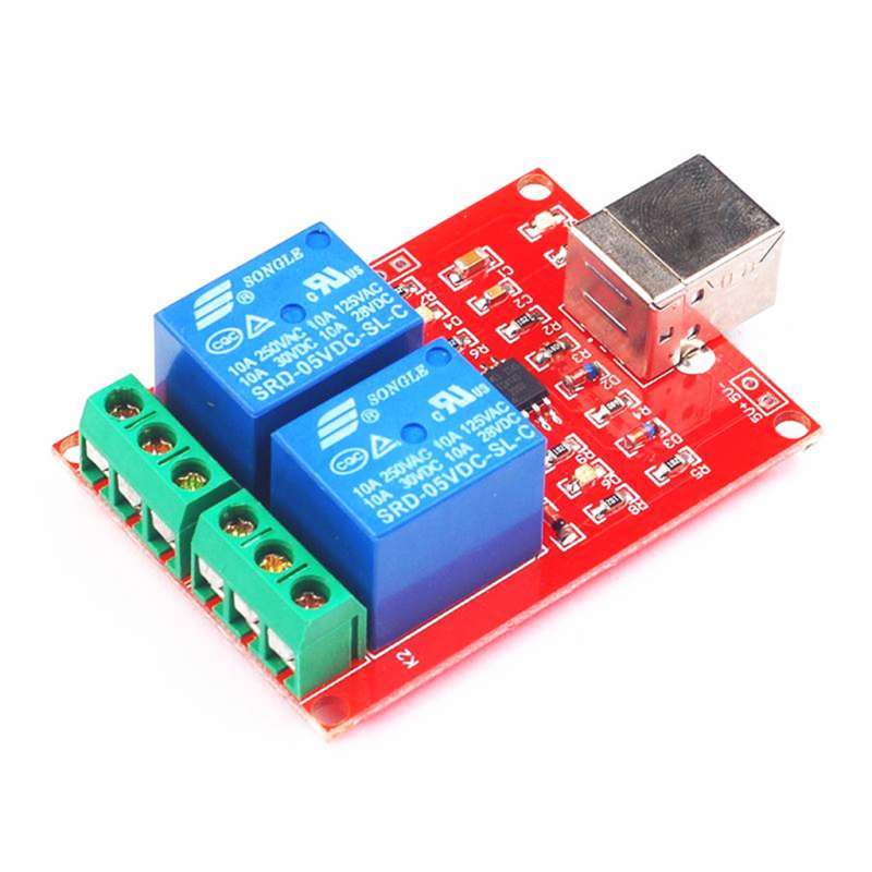 Jual Dc 5v 2 Channel Relay Module Drive Free Computer Usb Control ...