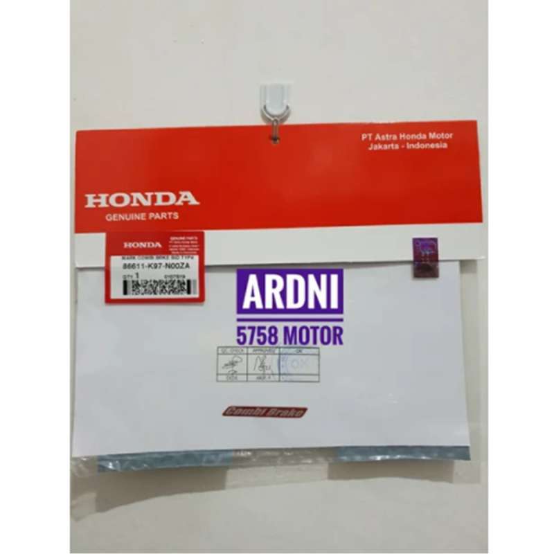 Jual Mark Sticker Stiker Logo Tulisan Combi Brake Merah Doff Honda Pcx ...