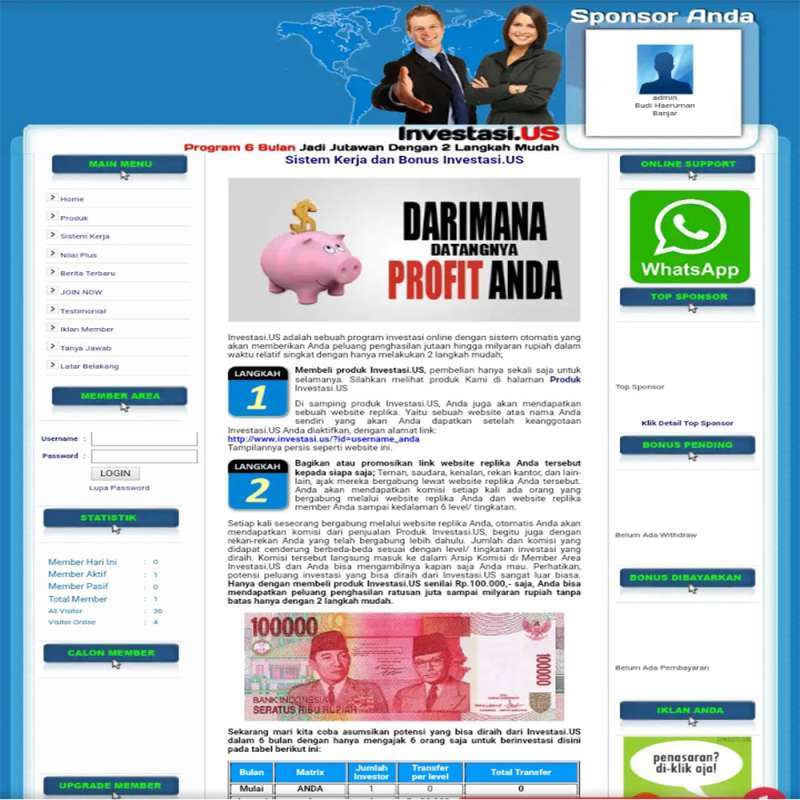 Jual Script Mlm System Matrix 4x10 Level Di Seller Bertoko Online ...