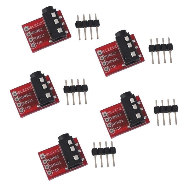 Promo 5x TRRS 3.5mm Jack Breakout Board Headset Stereo Socket Extension ...