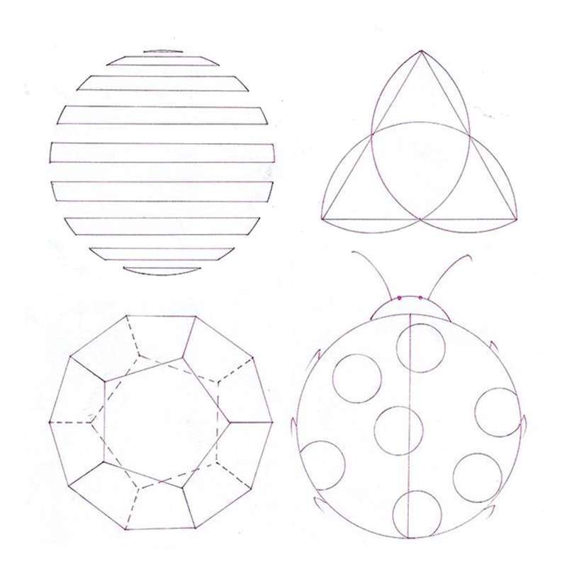 Jual Plastic Geometric Template Ruler Stencil Rotary Drawing Tool Kids ...