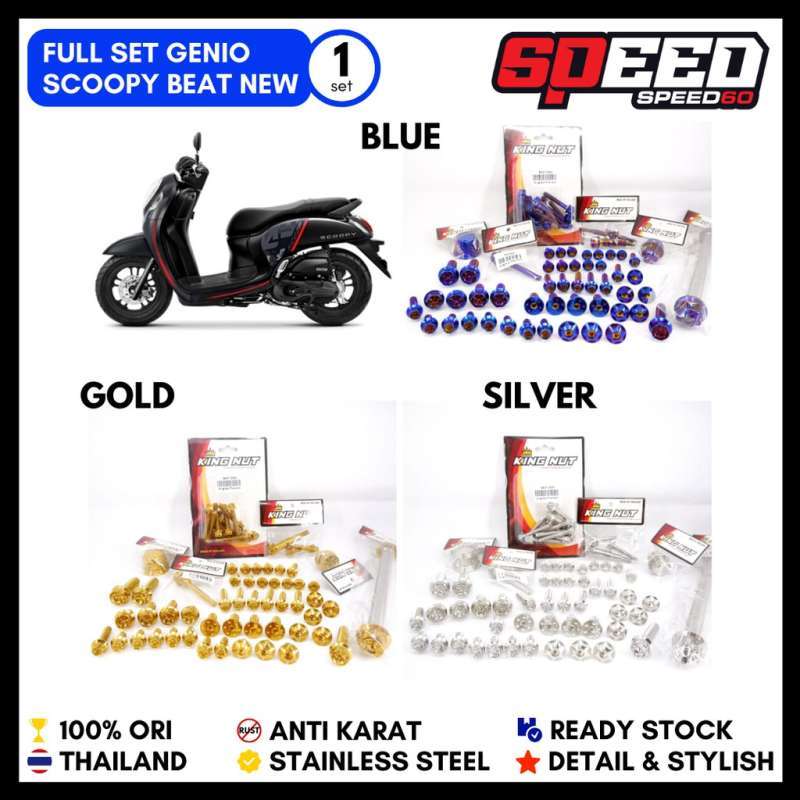 Jual Baut Beat Scoopy Genio New 2020 2021 Full Set Paket Hemat Baut Probolt Thailand Stainless ...
