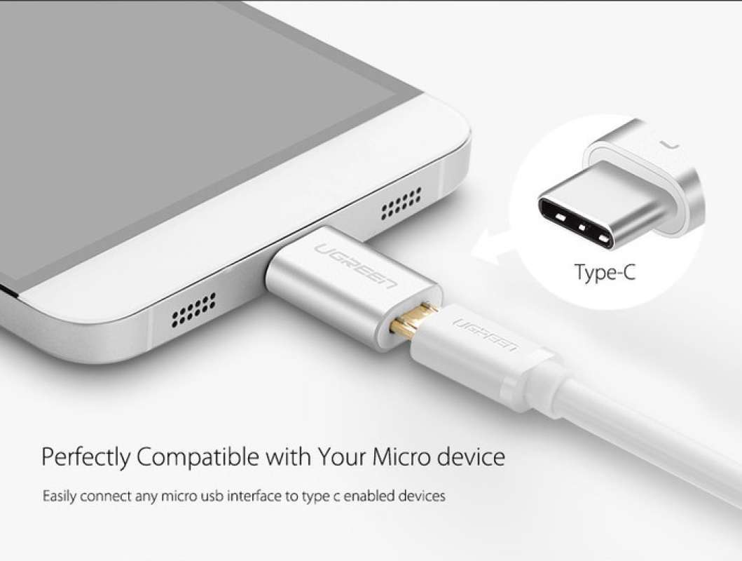 Jual Ugreen - Micro Usb Adapter To Usb Type C For Android Cable ...