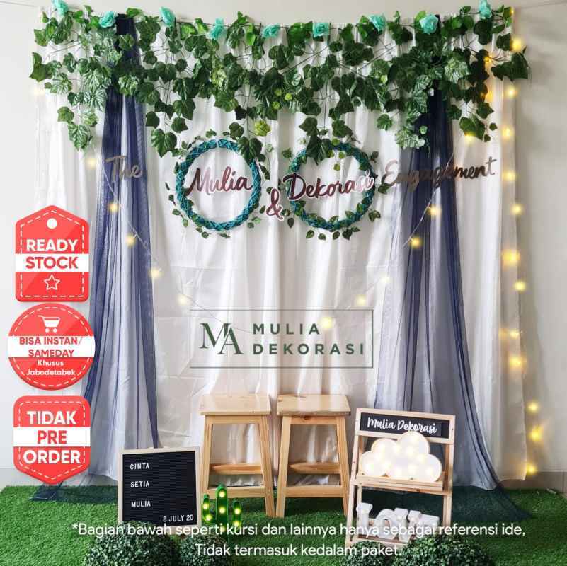 Jual Dekorasi Lamaran Tunangan Backdrop Nikahan PhotoBooth DIY Akad ...