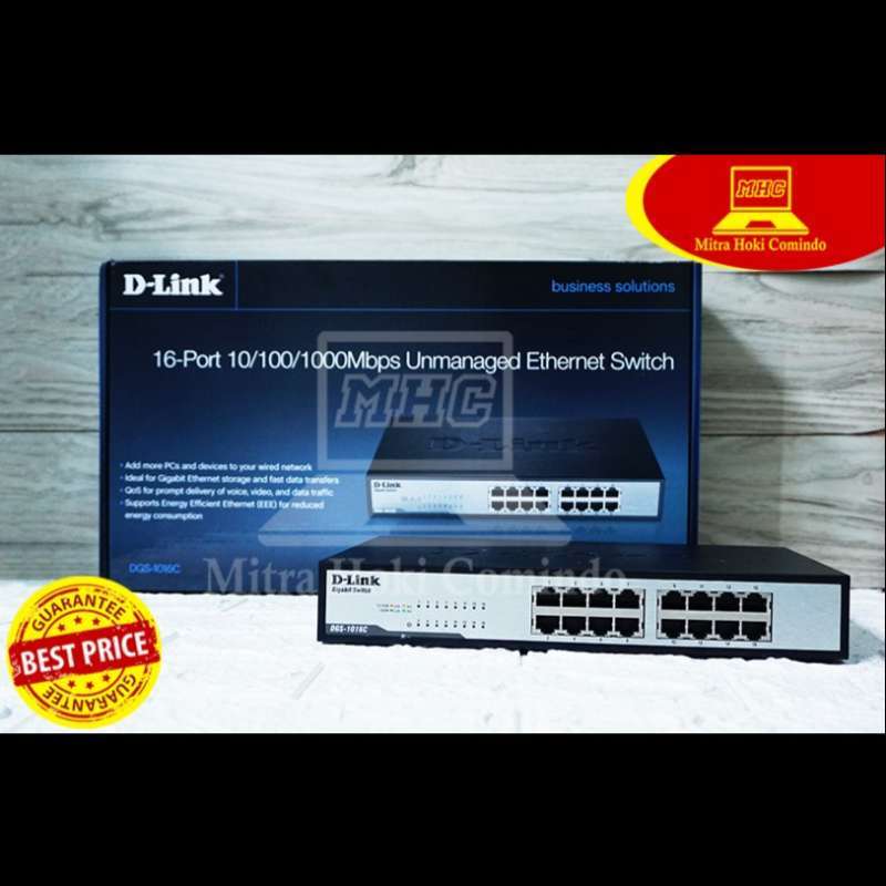 Jual DLINK SWITCH HUB 16 PORT 10/100MBPS (BESI) DES-1016 C / E DES ...