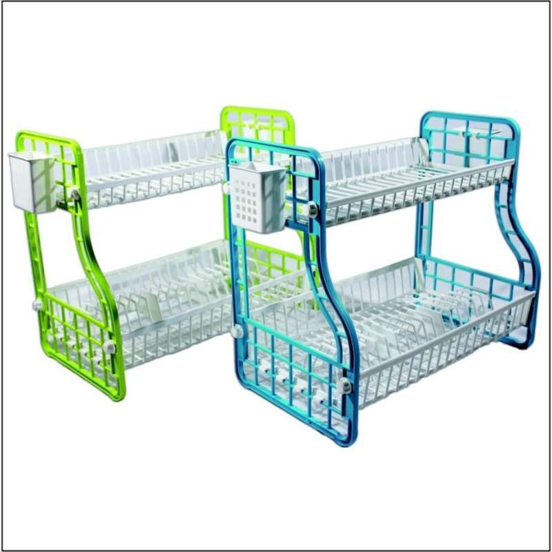 Promo Rak Piring Dapur Plastik 2 Susun Lucky Star / Kitchen Dish Rack ...